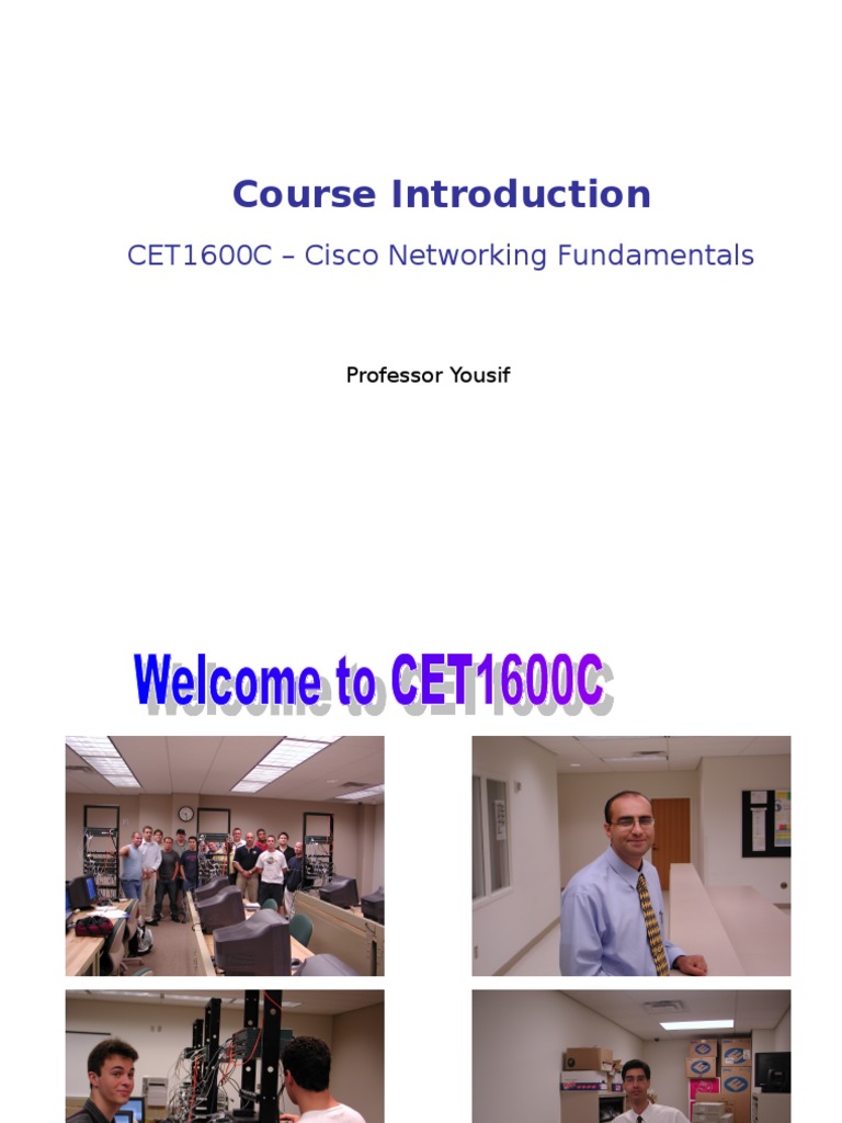 Ccna1 Course Introduction | PDF | Cisco Certifications | Computer Network