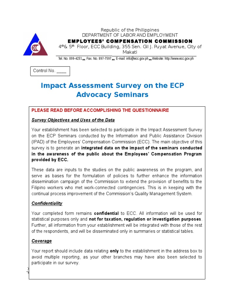 ECP Assessment Questionnaire Employees | PDF | Employment | Welfare