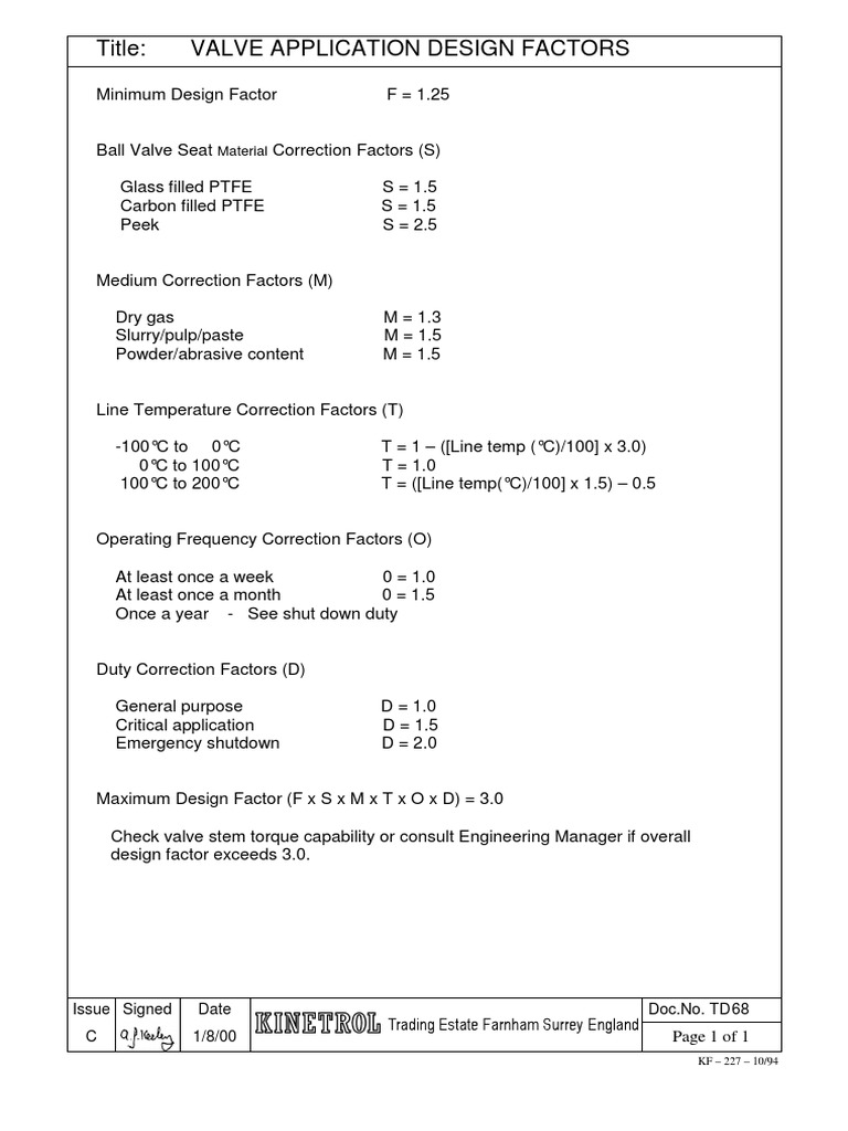 Control Valve Sizing Factors | PDF | Teaching Methods & Materials ...