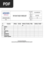 Daily Check List For STP Operations | PDF | Gases | Process Engineering
