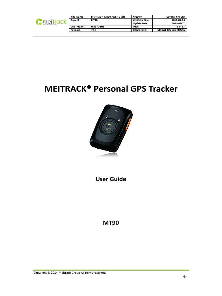 Meitrack Mt90 User Guide v2.0 | PDF | Short Message Service | General ...