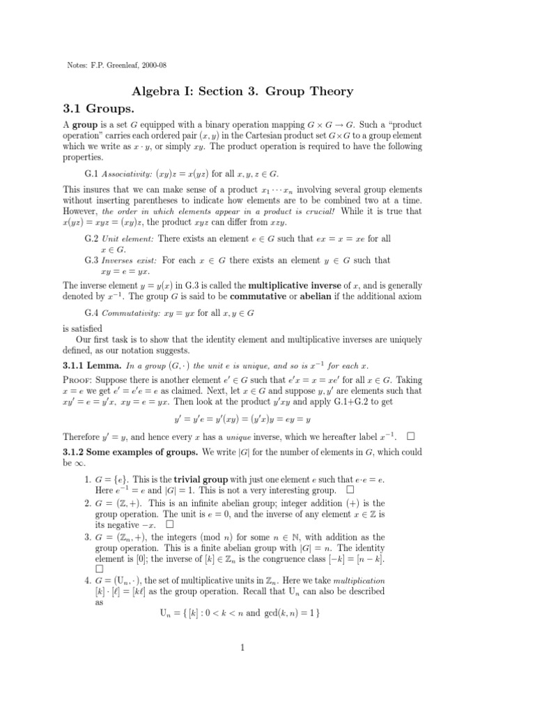 Groups | PDF | Group (Mathematics) | Matrix (Mathematics)