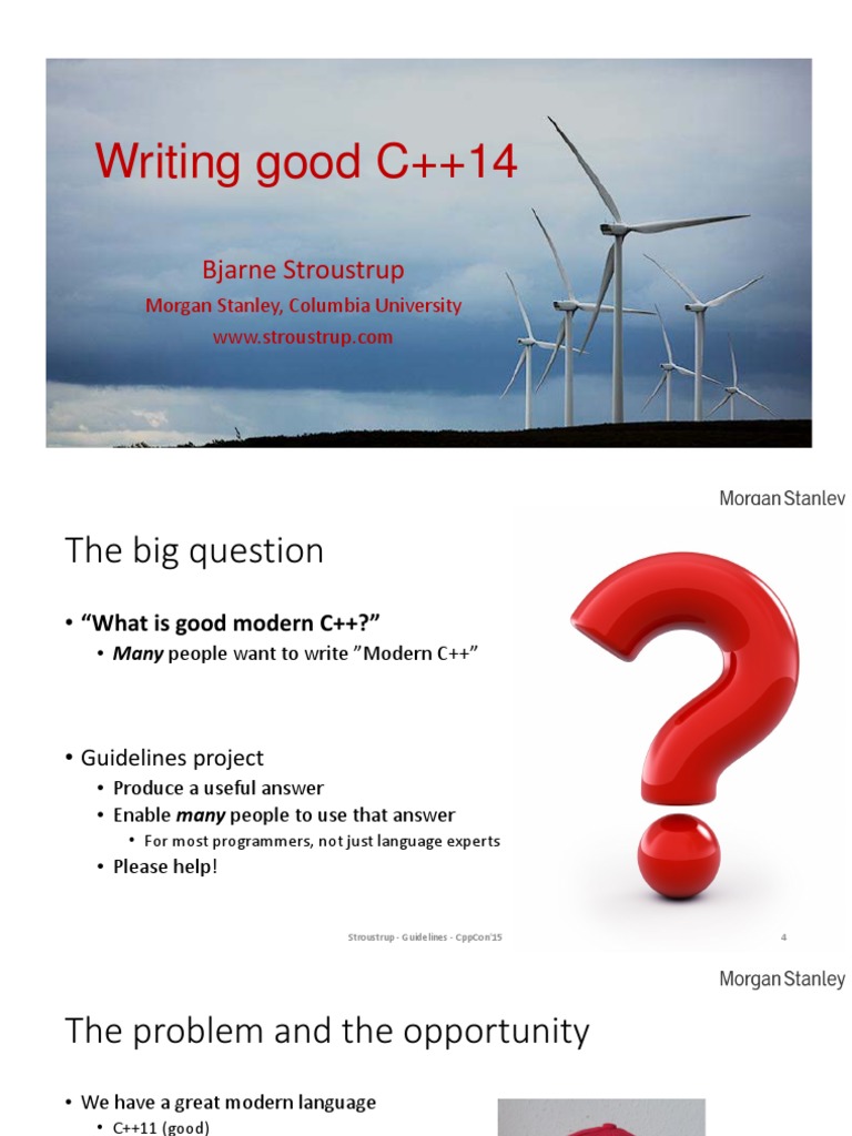 Writing Good C++14 - Bjarne Stroustrup - CppCon 2015 | PDF | C++ | Pointer (Computer Programming)