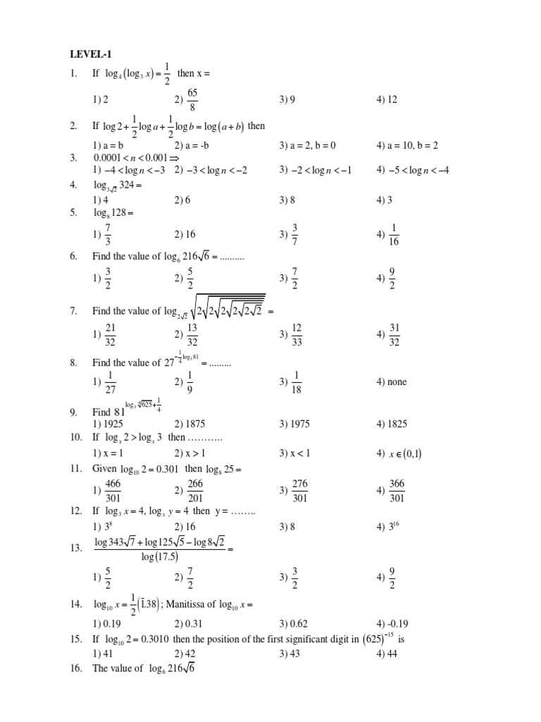 Logarithms 2 | PDF | Logarithm | Complex Analysis