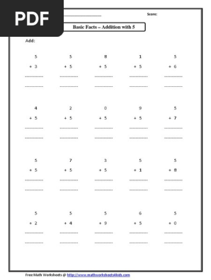 Addition Basic Fact Practice Worksheets Picture The Fact: Addition