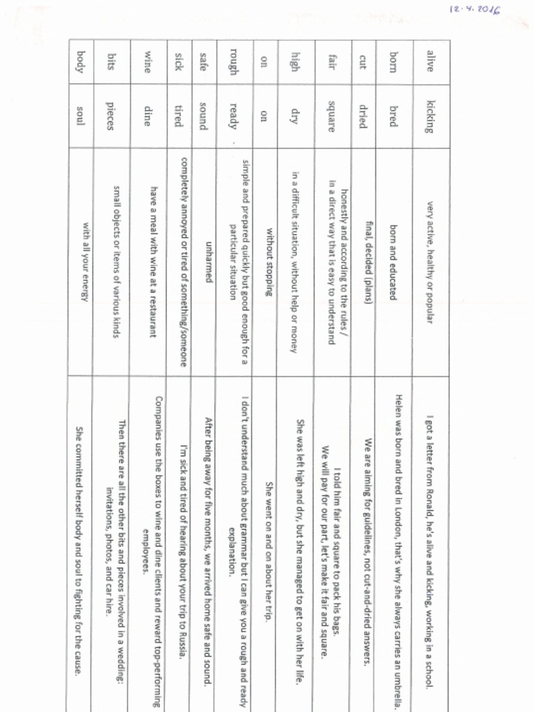 Two Part Phrases | PDF