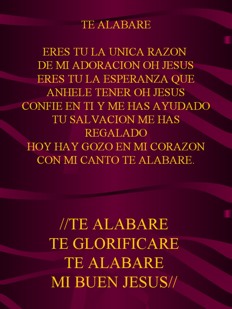 Te Alabare | PDF