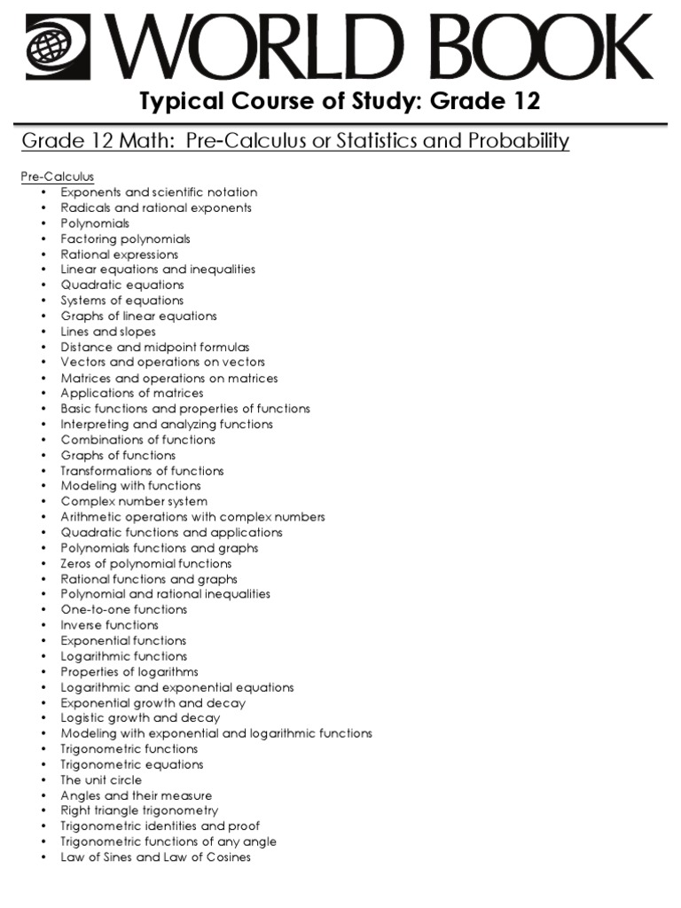 Grade 12 | PDF | Trigonometric Functions | Force