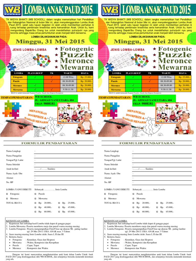 Contoh BROSUR LOMBA | PDF