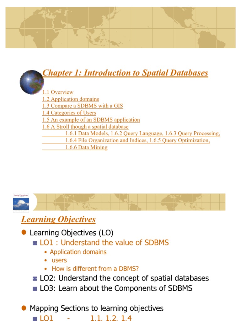 Introduction To Spatial Databases | PDF | Geographic Information System | Relational Model