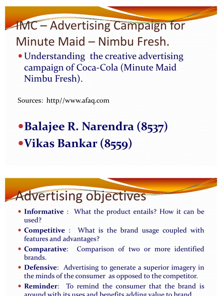 iMC Advertisement Campaign | PDF | Lemonade | Brand