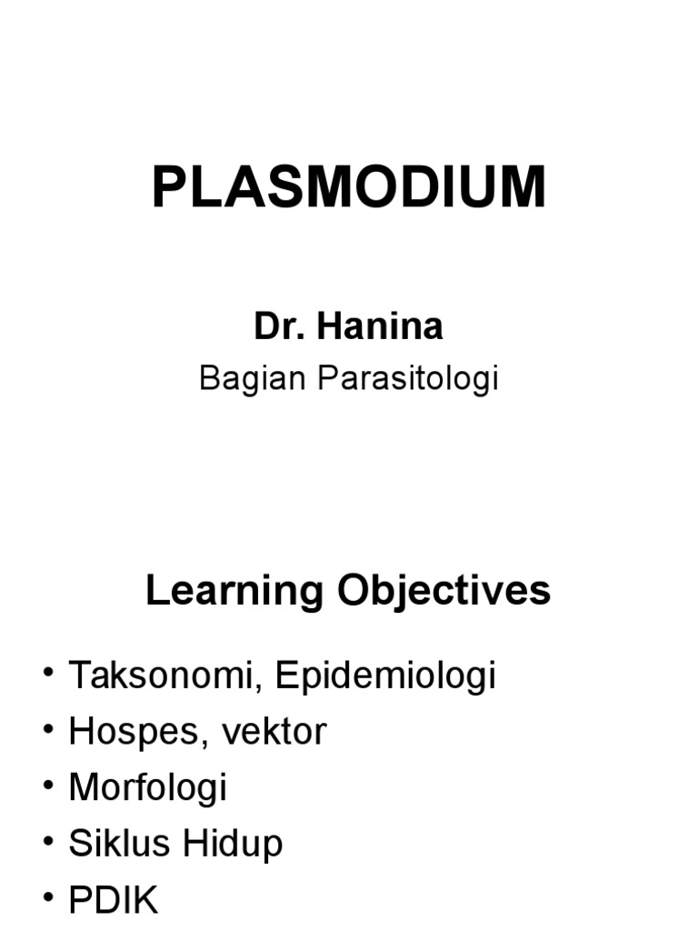 Plasmodium Taxonomy & Treatment | PDF