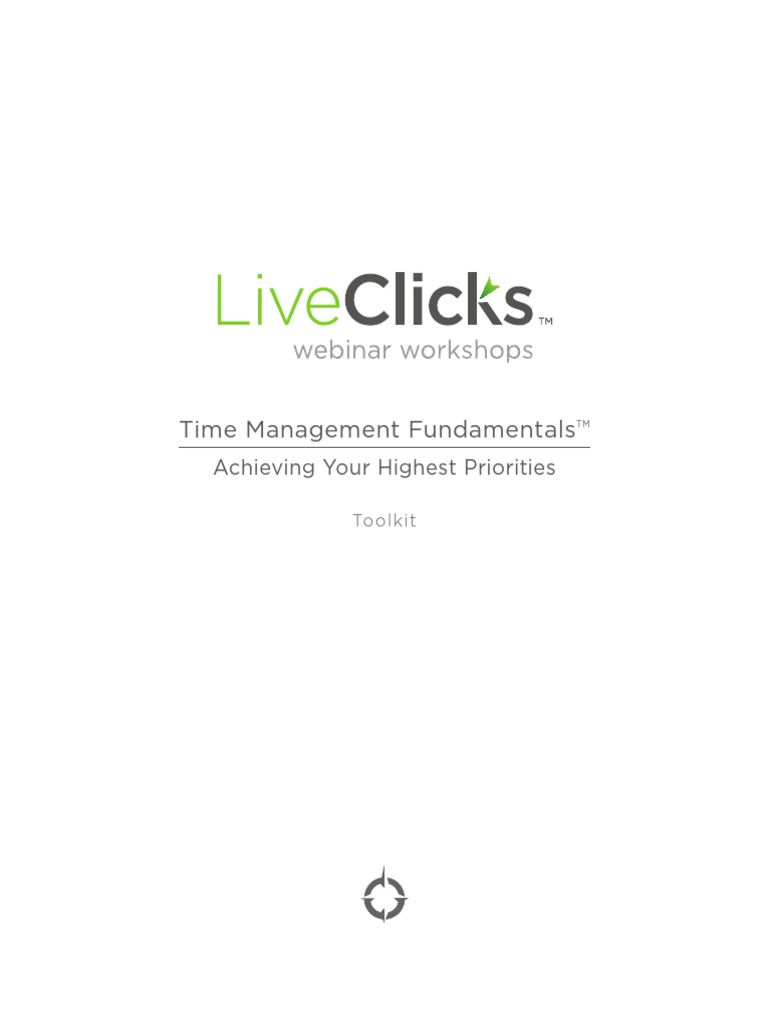 Time Management Fundamentals: Achieving Your Highest Priorities | PDF ...