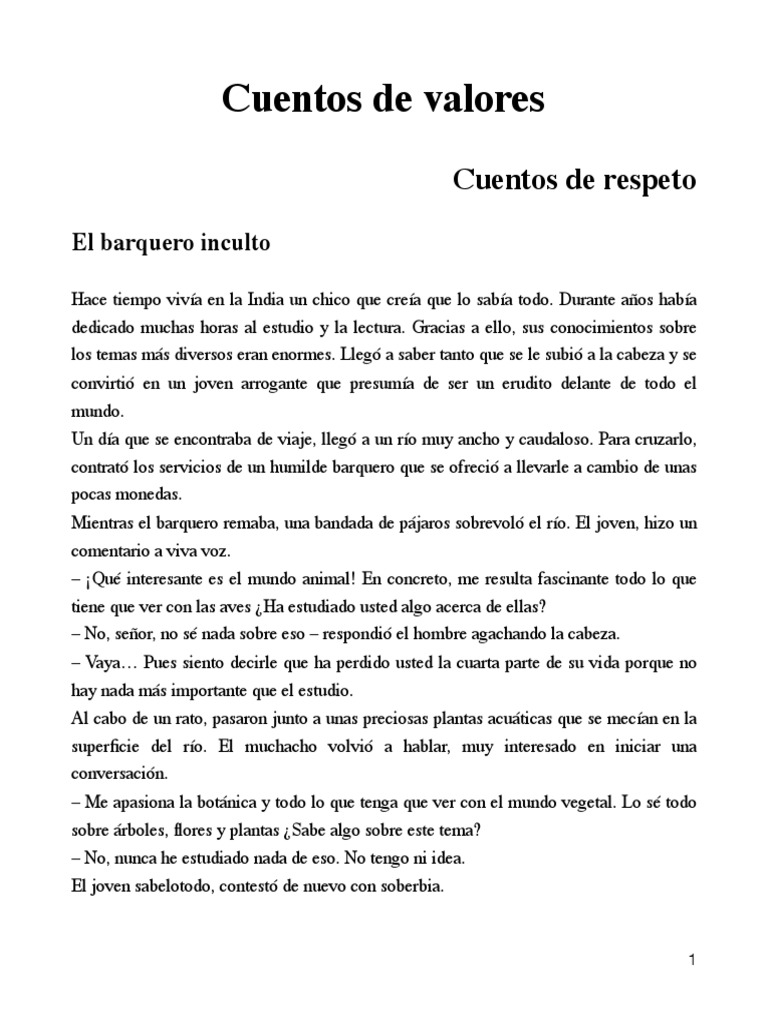 Cuentos De Valores Para Niños Pdf Perros Flauta