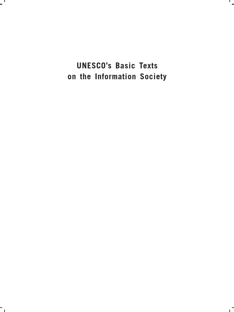 WSIS Basic Texts | PDF | Literacy | Educational Technology