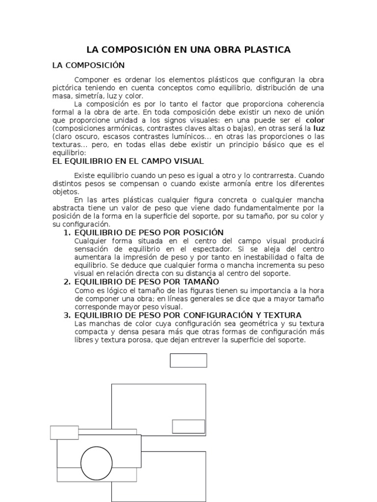 La Composición en Una Obra Plastica | PDF | Composición (artes visuales ...