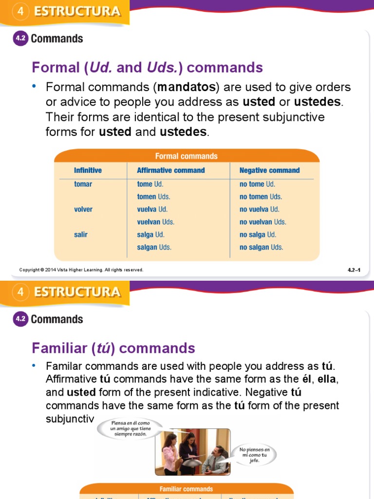 Formal (Ud. and Uds.) Commands | PDF | Languages | Language Arts ...