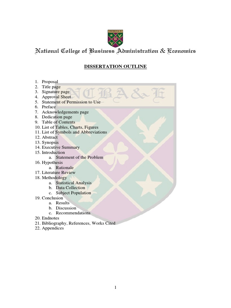Dissertation Outline | PDF | Citation | Thesis