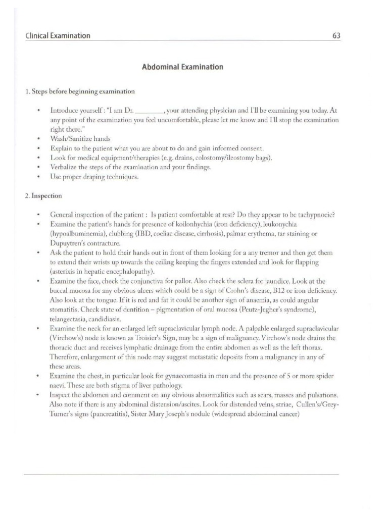 Physical Exam NAC OSCE | PDF