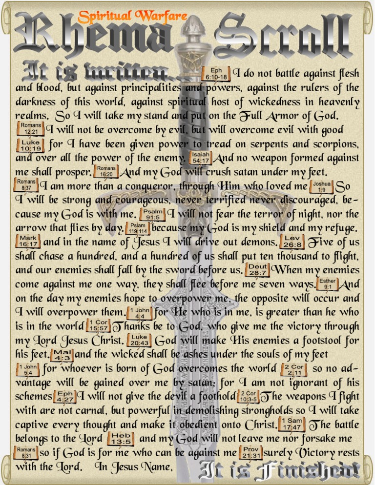 Spiritual Warfare Rhema Scroll | PDF