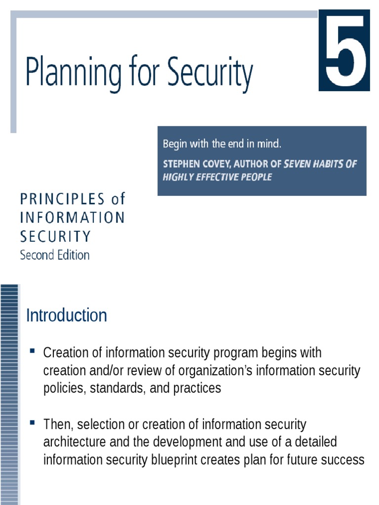 Information Security Chapter 2 Planning For Security | PDF ...