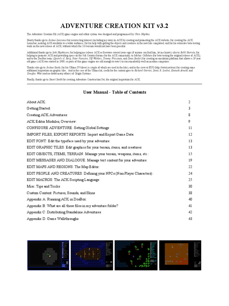 Adventure Construction Kit Manual | PDF | Computer File | Computing