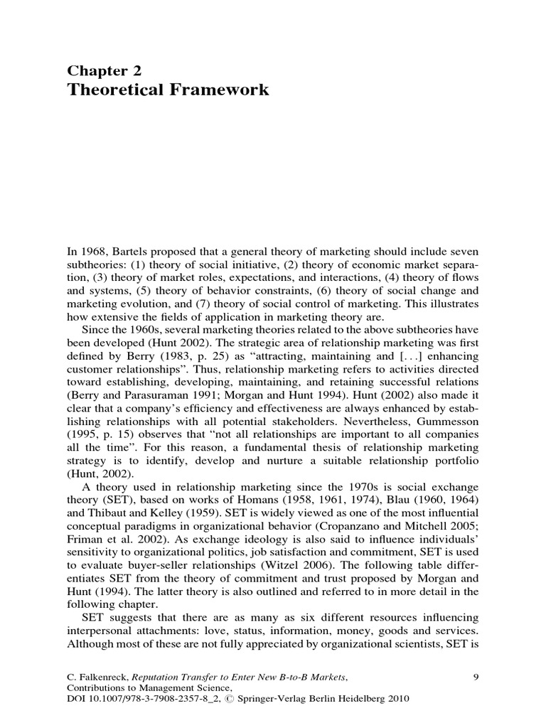 Theoretical Framework in Marketing | PDF | Strategic Management ...