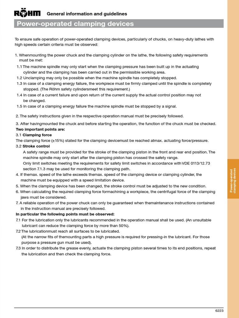 Chuck Pressure PDF | PDF | Machining | Force