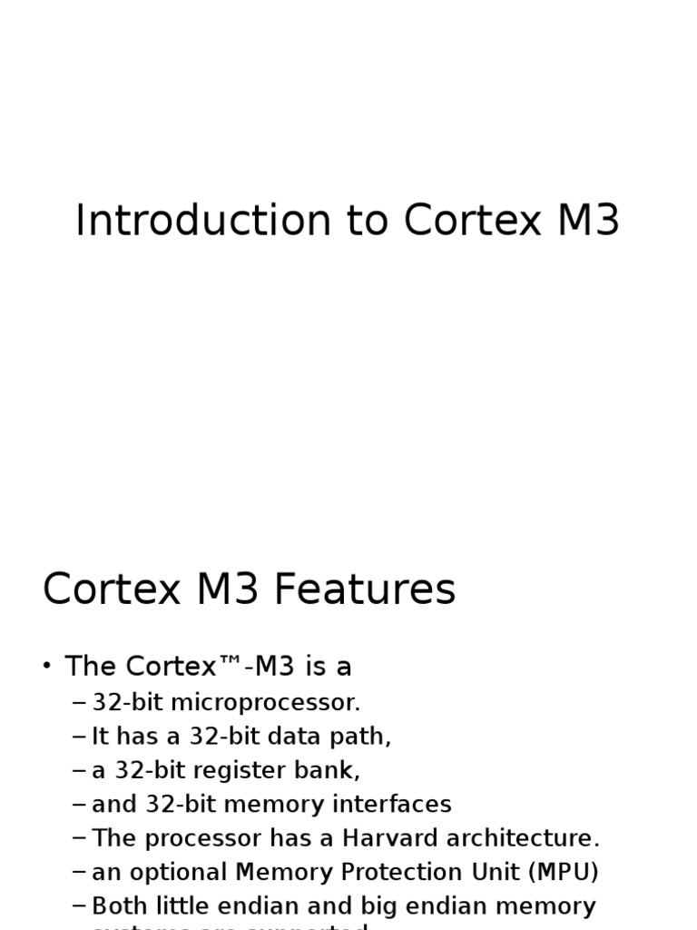 Introduction To CortexM3 | PDF | Pointer (Computer Programming) | Instruction Set