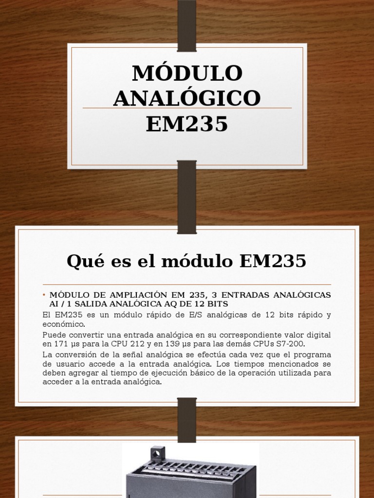Módulo Analógico Em235 | PDF | Señal analoga | Poco