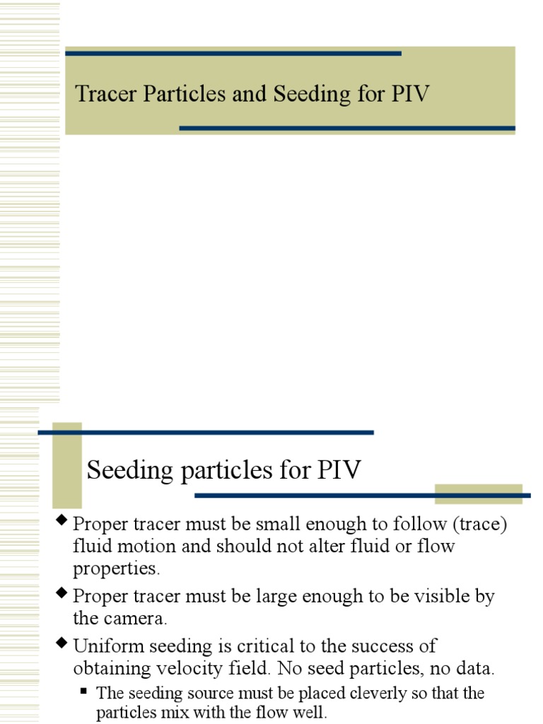 Lecture Seeding Particles For PIV | PDF | Scattering | Turbulence