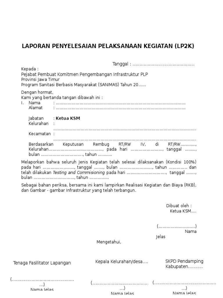 Lampiran LP2K | PDF