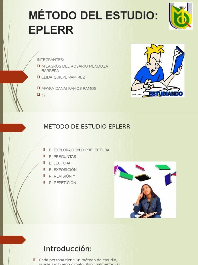 Método Del Estudio Eplerr | PDF | Lectura (proceso) | Conocimiento