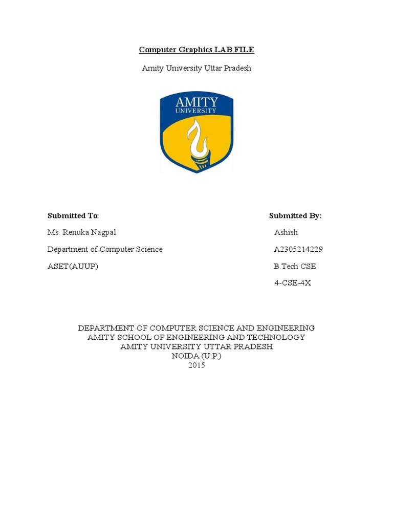 Computer Graphics LAB FILE | PDF | Ellipse | Areas Of Computer Science