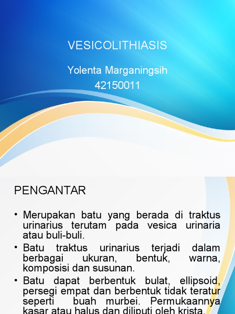 Vesicolithiasis | PDF