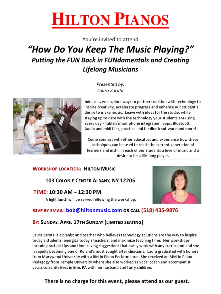 Music Workshop: Tech for Lifelong Musicians | PDF | Music Education ...