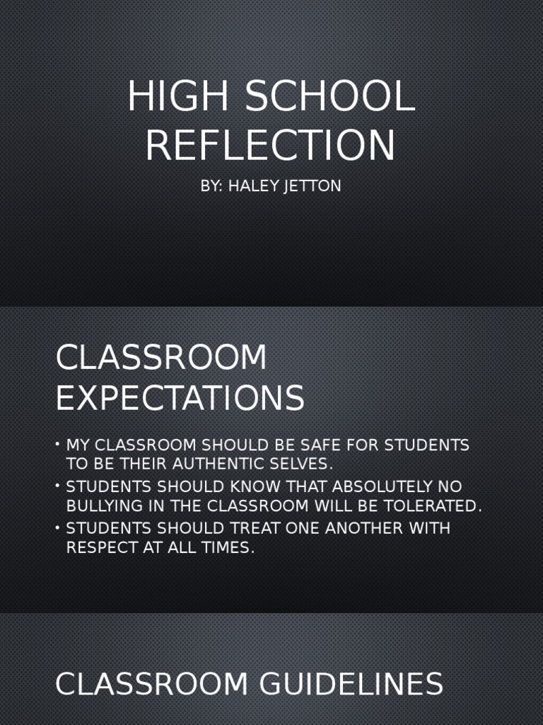 High School Classroom Expectations Guide | PDF