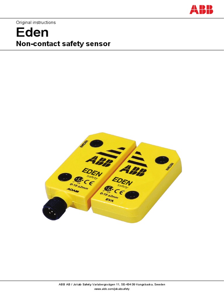 Eden Safety Sensor Guide | PDF | Cable | Safety