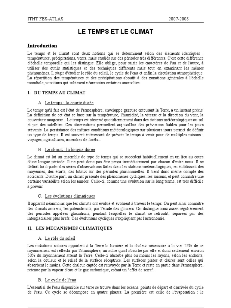 Comprendre le Temps et le Climat | PDF | Climat | Météorologie