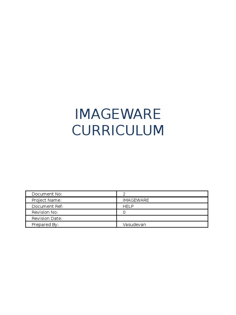 Imageware Training Curriculum Overview | PDF | 3 D Modeling | Image Scanner