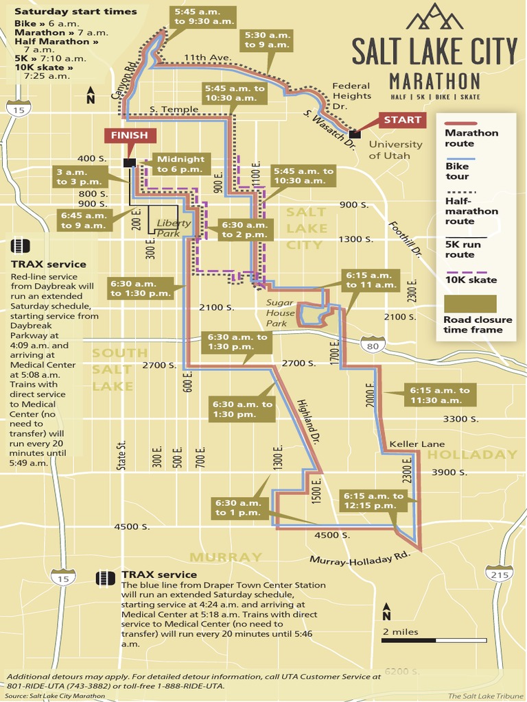 SLC Marathon Route Map 2016 | PDF