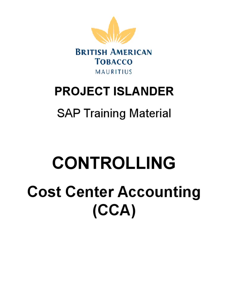Sap Co-Cca Cover Page | PDF | Computers