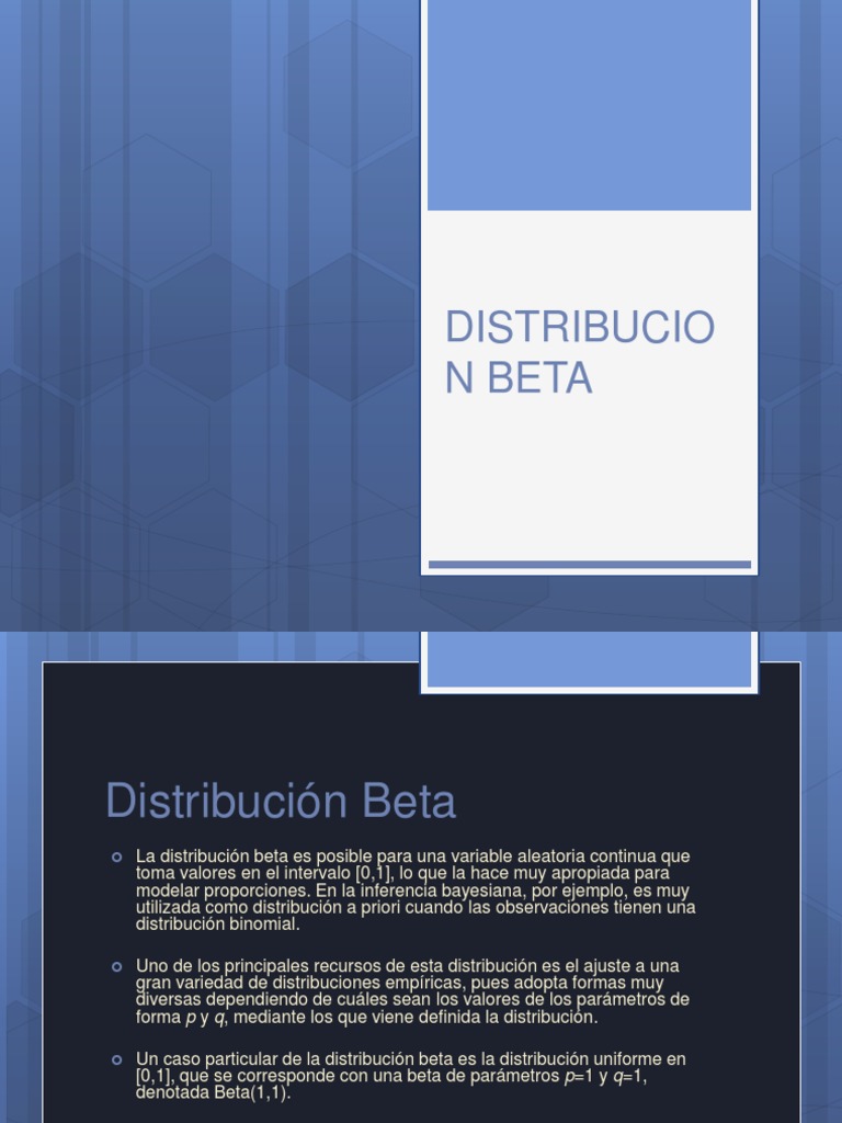 Distribución Beta | PDF | Distribución de probabilidad | Probabilidades ...