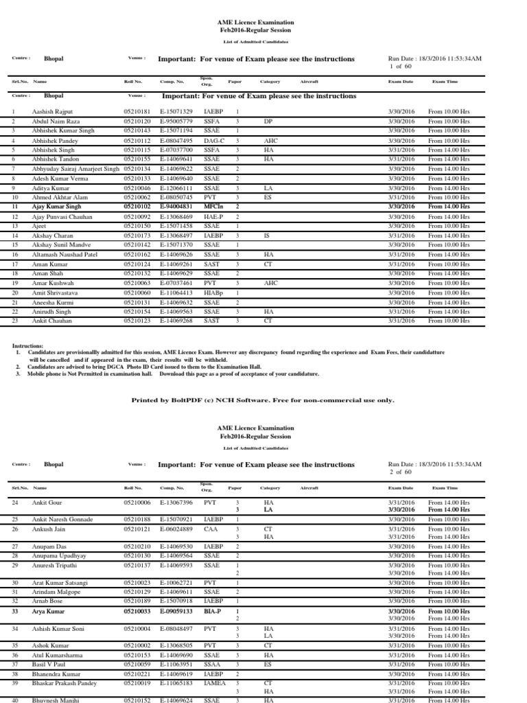 AME Licence Examination | PDF | Leisure | Computing And Information ...