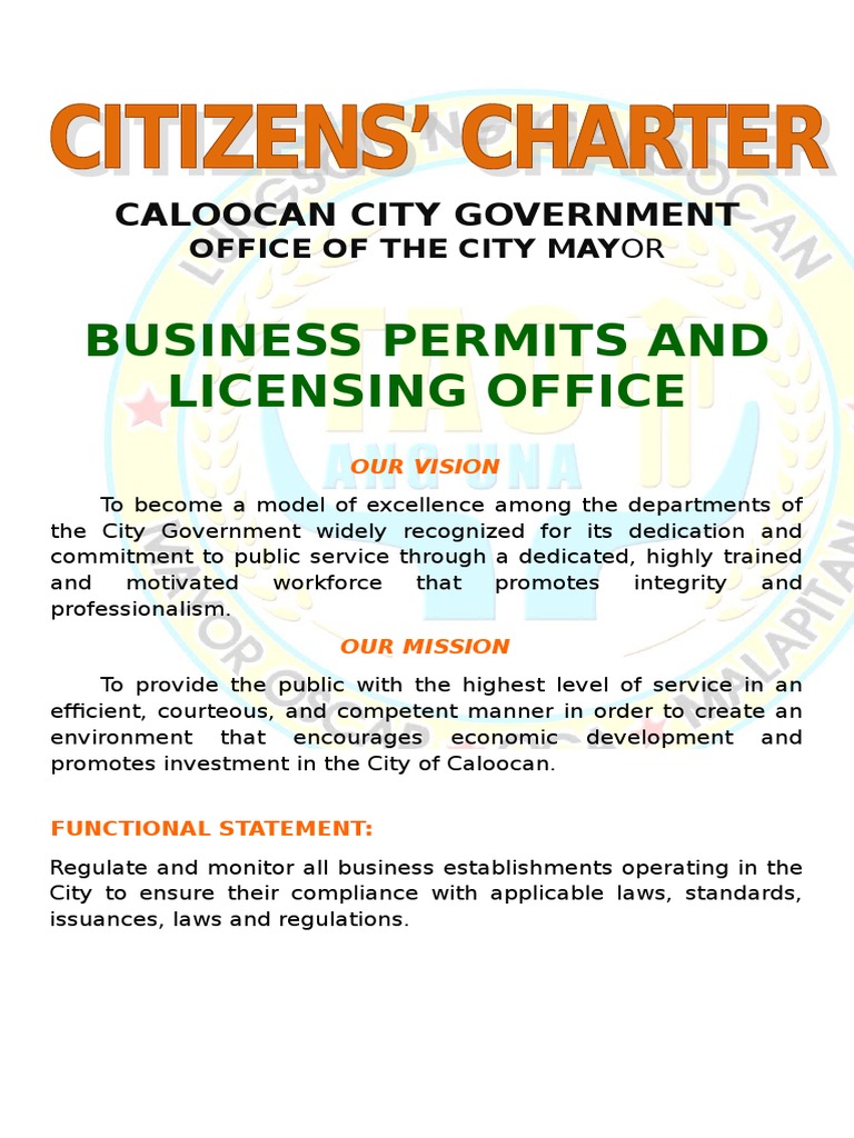 Caloocan City Citizen Charter Guide | PDF | Partnership | U.S ...