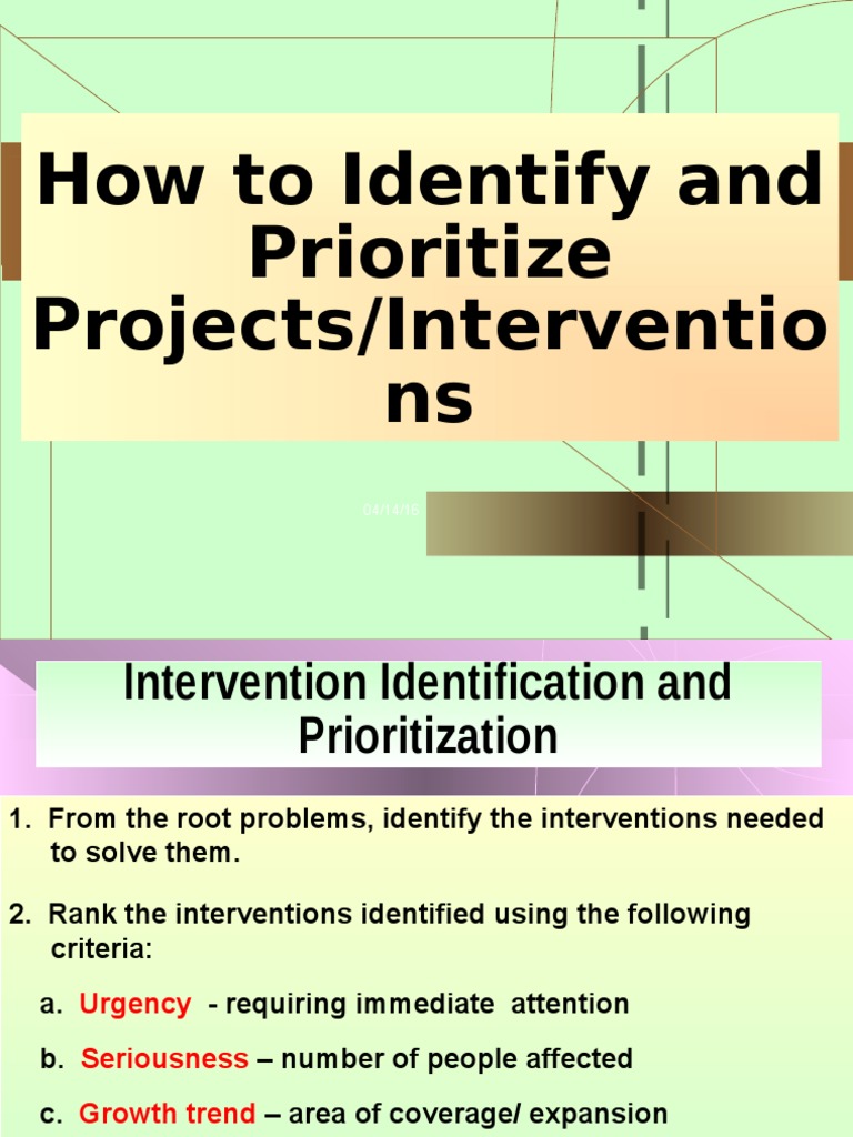 Prioritizing Interventions Guide | PDF | Social Science