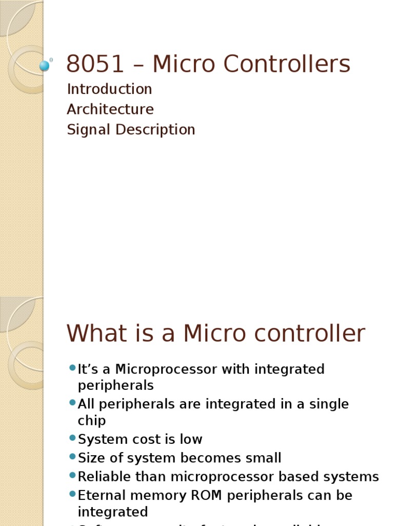8051 - Micro Controllers | PDF | Instruction Set | Microcontroller