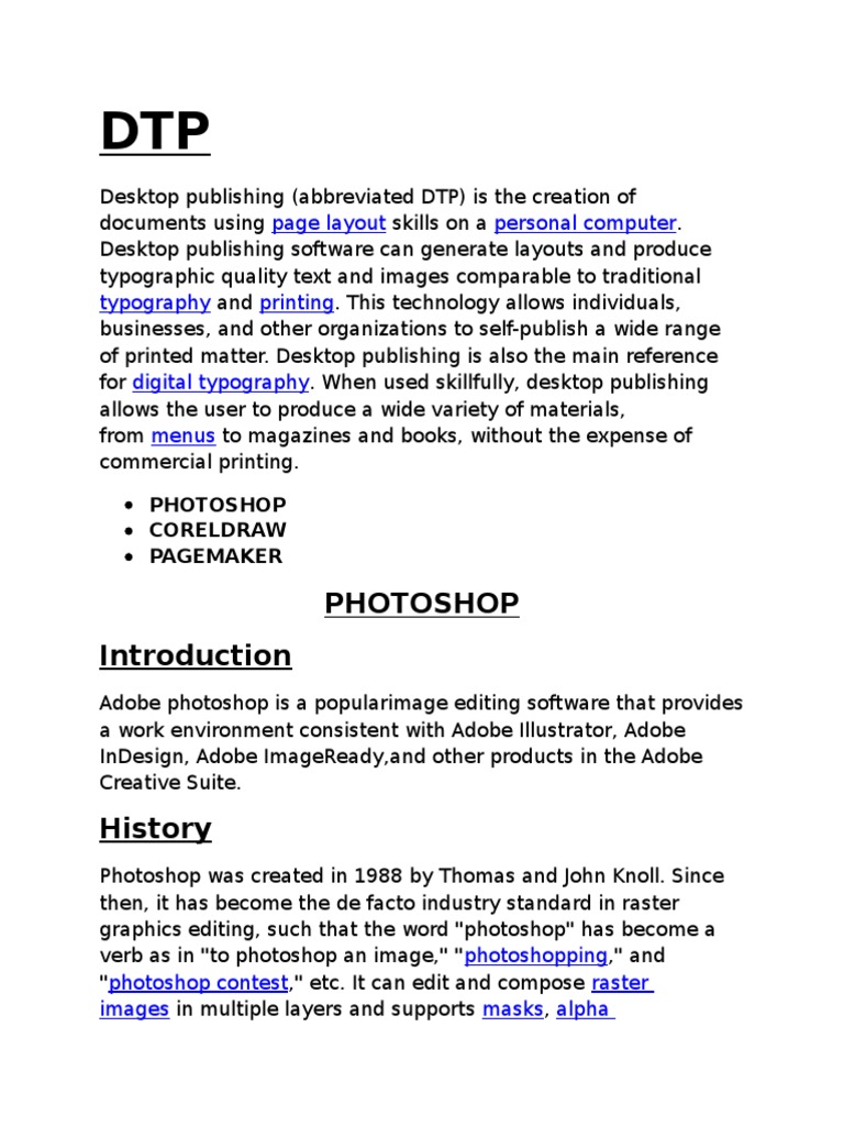 DTP Book | PDF | Adobe Photoshop | File Format