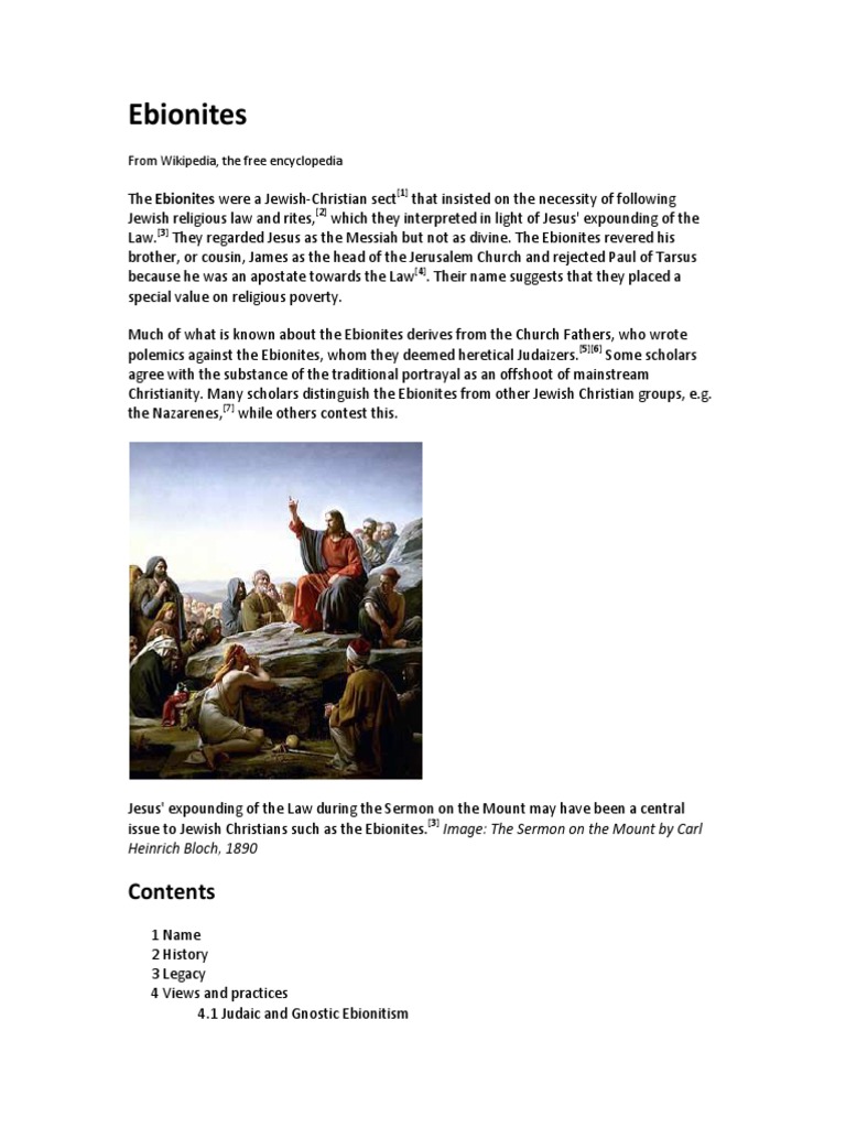 Ebionites | Ancient Christianity | Abrahamic Religions | Free 30-day ...