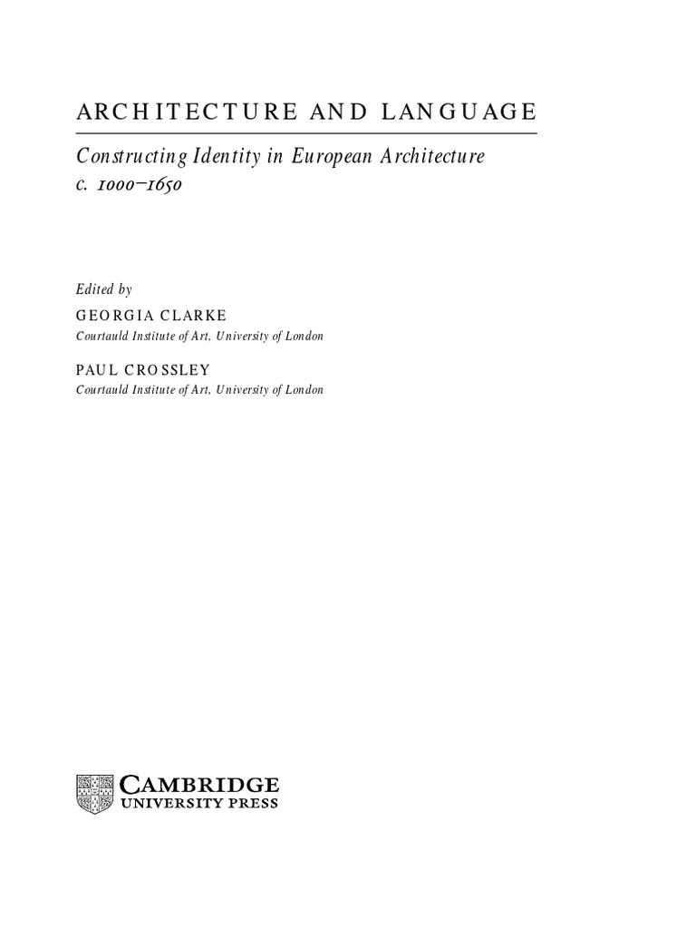 Architecture & Language | Linguistics | Rhetoric